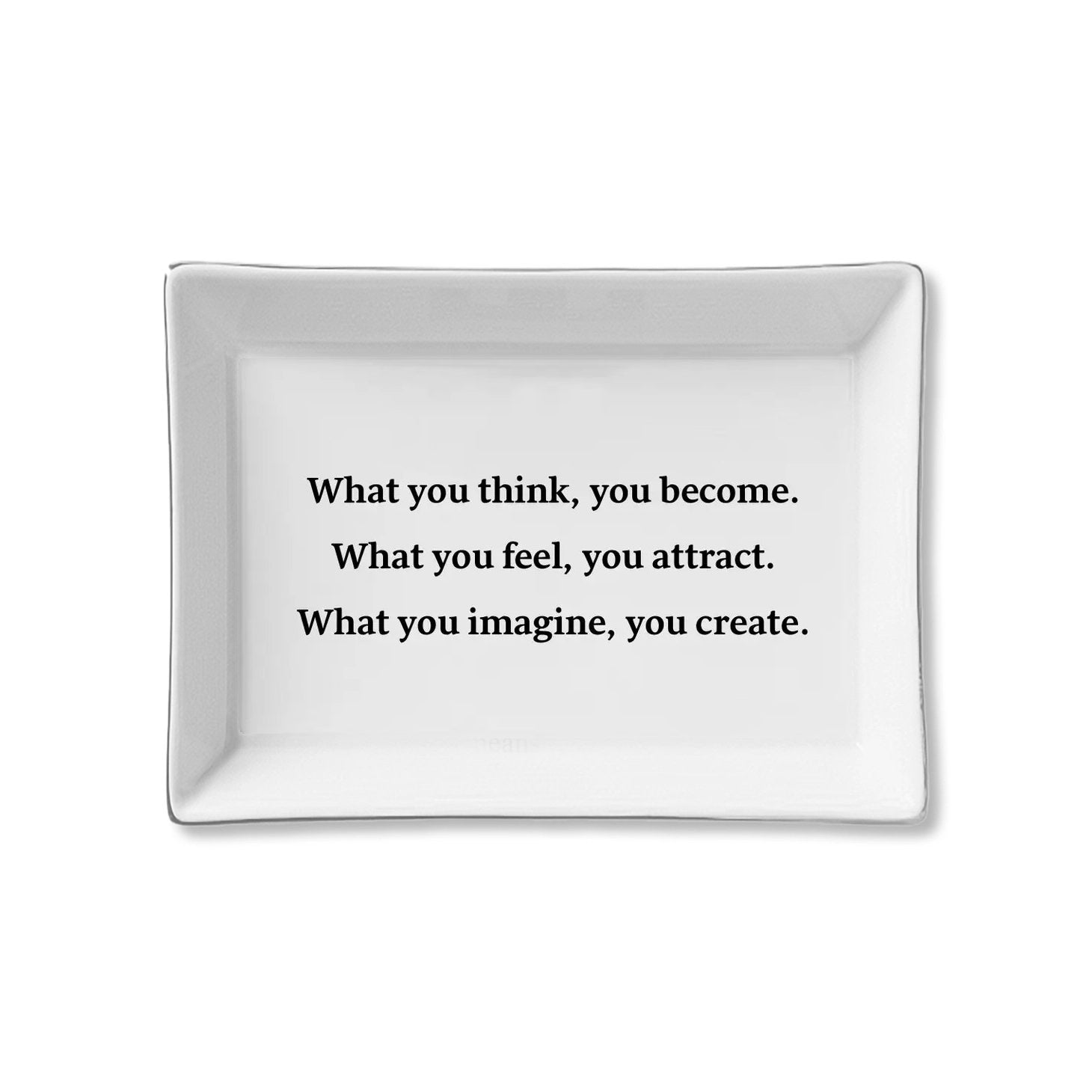 Ceramic Trinket Tray - Think, Feel, Imagine – Maker + Muse